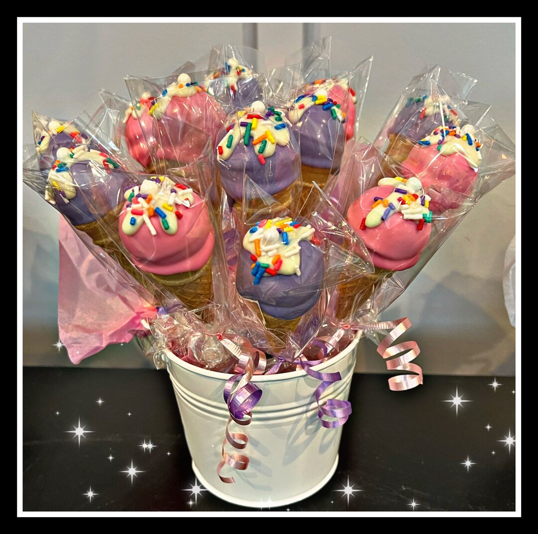 Ice Cream Cake Pops, Ice Cream Cone Cake Pop, Cake Pop Ice Cream Cone ...