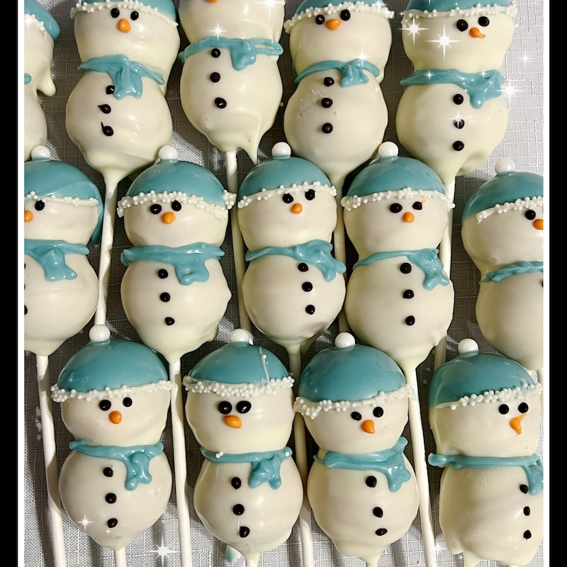 Snowman Cake Pops - Etsy