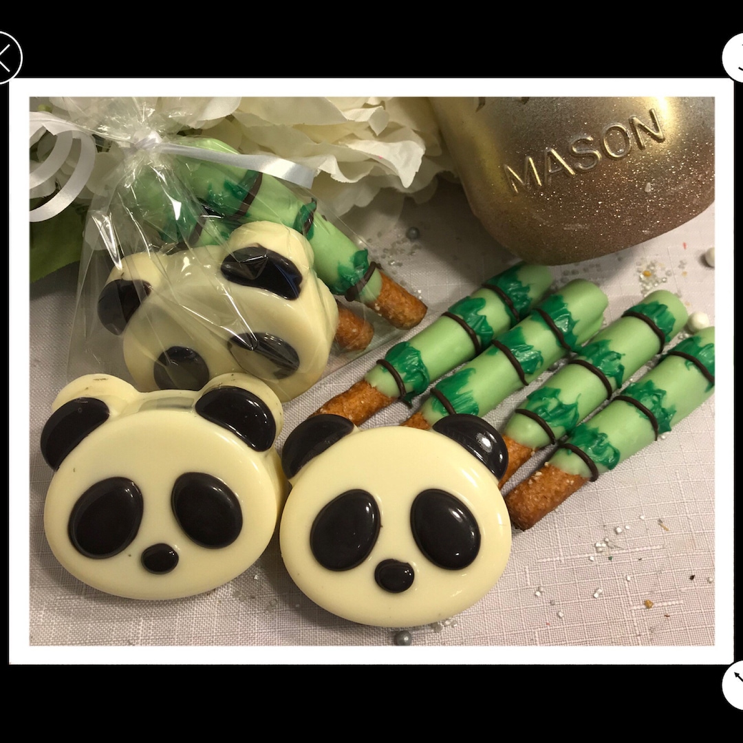 Panda Bear Oreos, Packaged With 2 Bamboo Pretzels, Set of 12 Panda Bear ...
