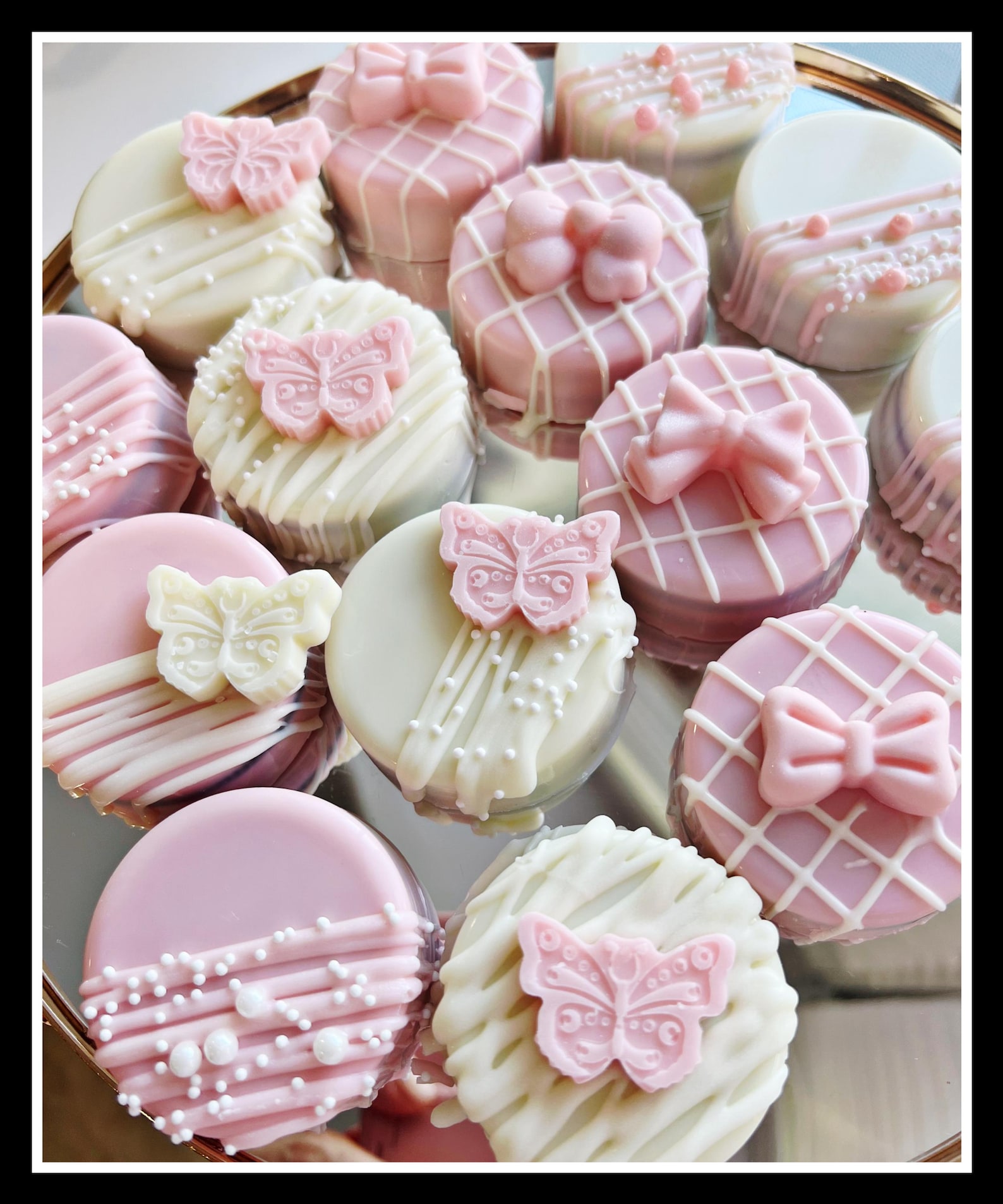 Coquette Butterfly Oreos & Krispies Treats: Bow Edible Favors - Etsy
