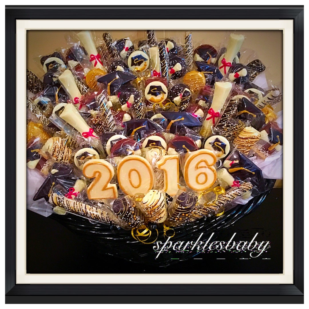 Graduation Chocolate Basket COMMACK Pickup, Treats Only Shipping ...