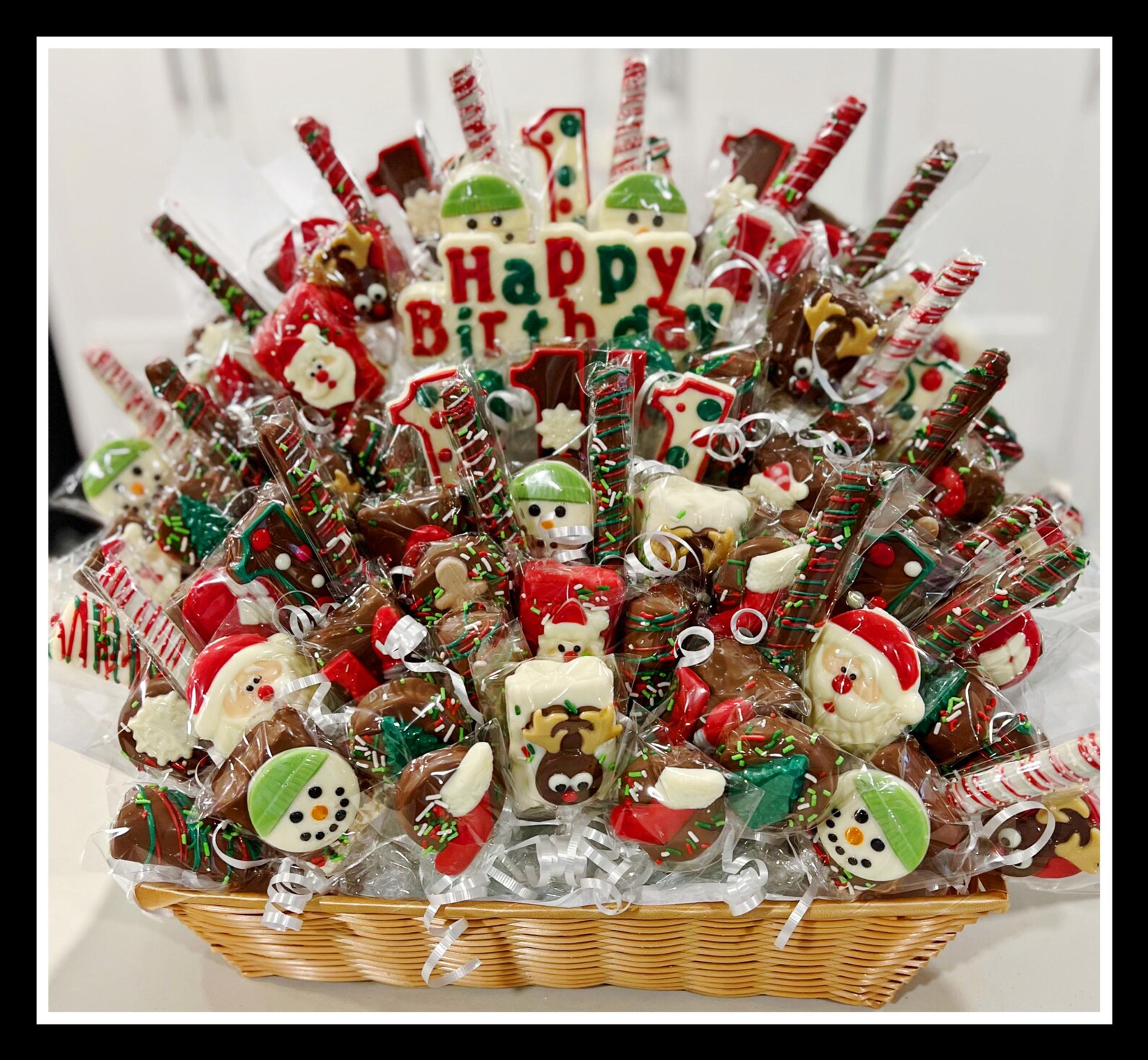 Christmas Chocolate Basket: Holiday Birthday Treats - Etsy