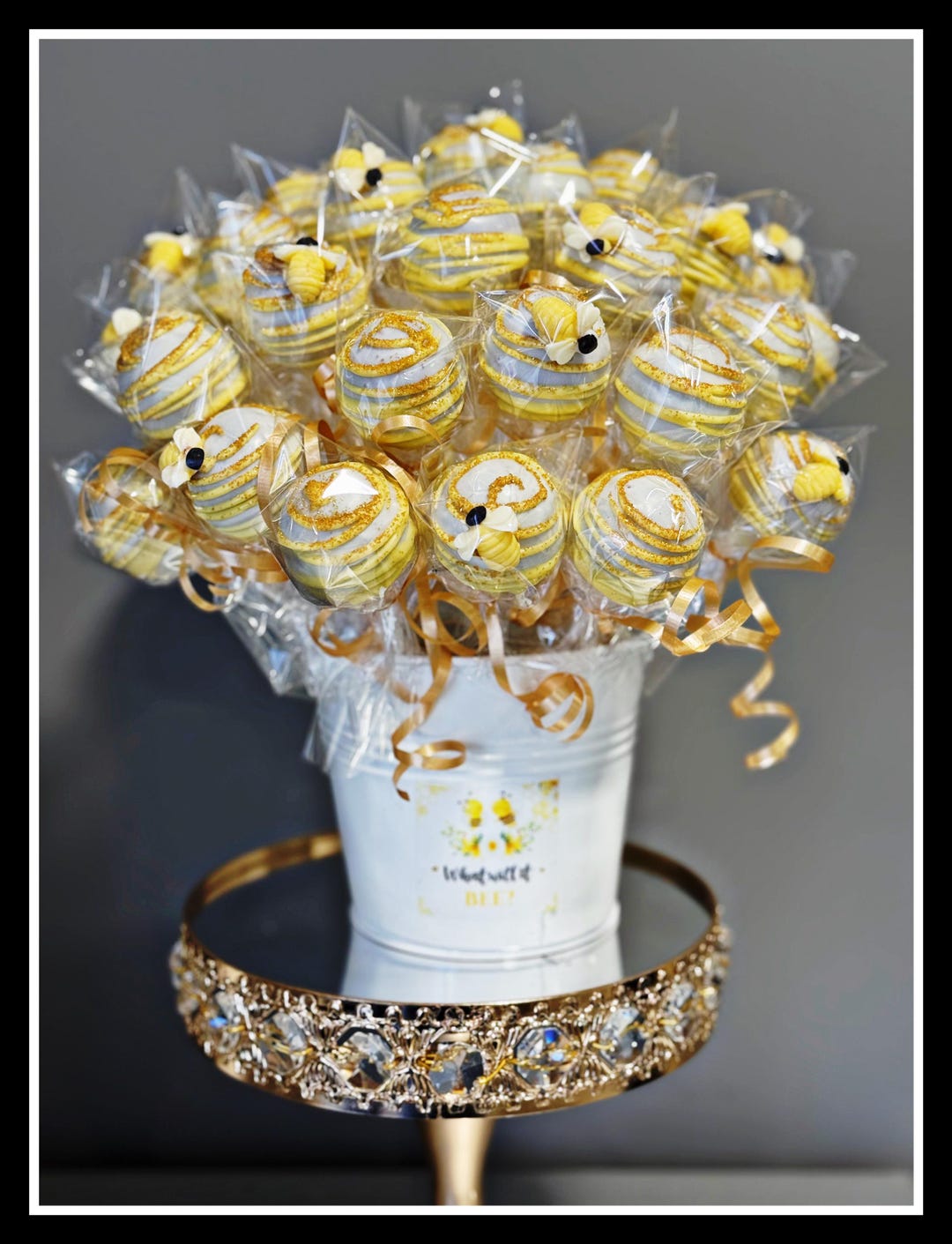 Bee Cake Pops: Honey Bumble Bee Party Favors (24 Count) - Etsy
