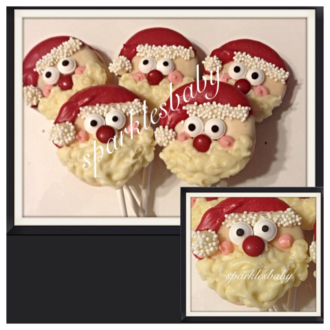 Santa Claus Christmas Chocolate Oreo Lollipops - Set of 12 Santa Pops ...