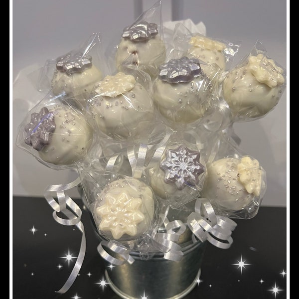 Snowflake Cake Pops - Etsy