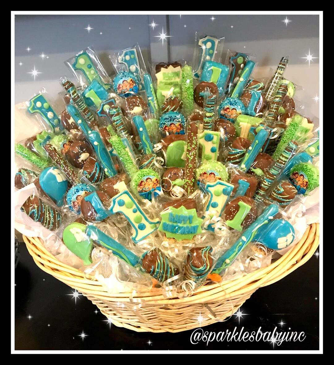 First Birthday, Themed Birthday Chocolate Basket-commack Pickup, or ...