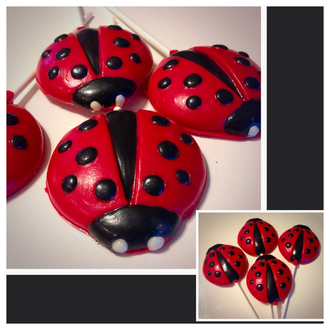 Ladybug Chocolate Lollipops: Party Favors, Set of 12 - Etsy