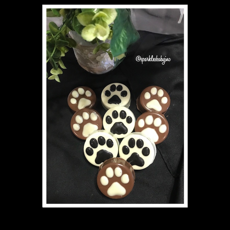 Dog and Cat Paw Print Chocolate Covered Oreos Favors set of - Etsy