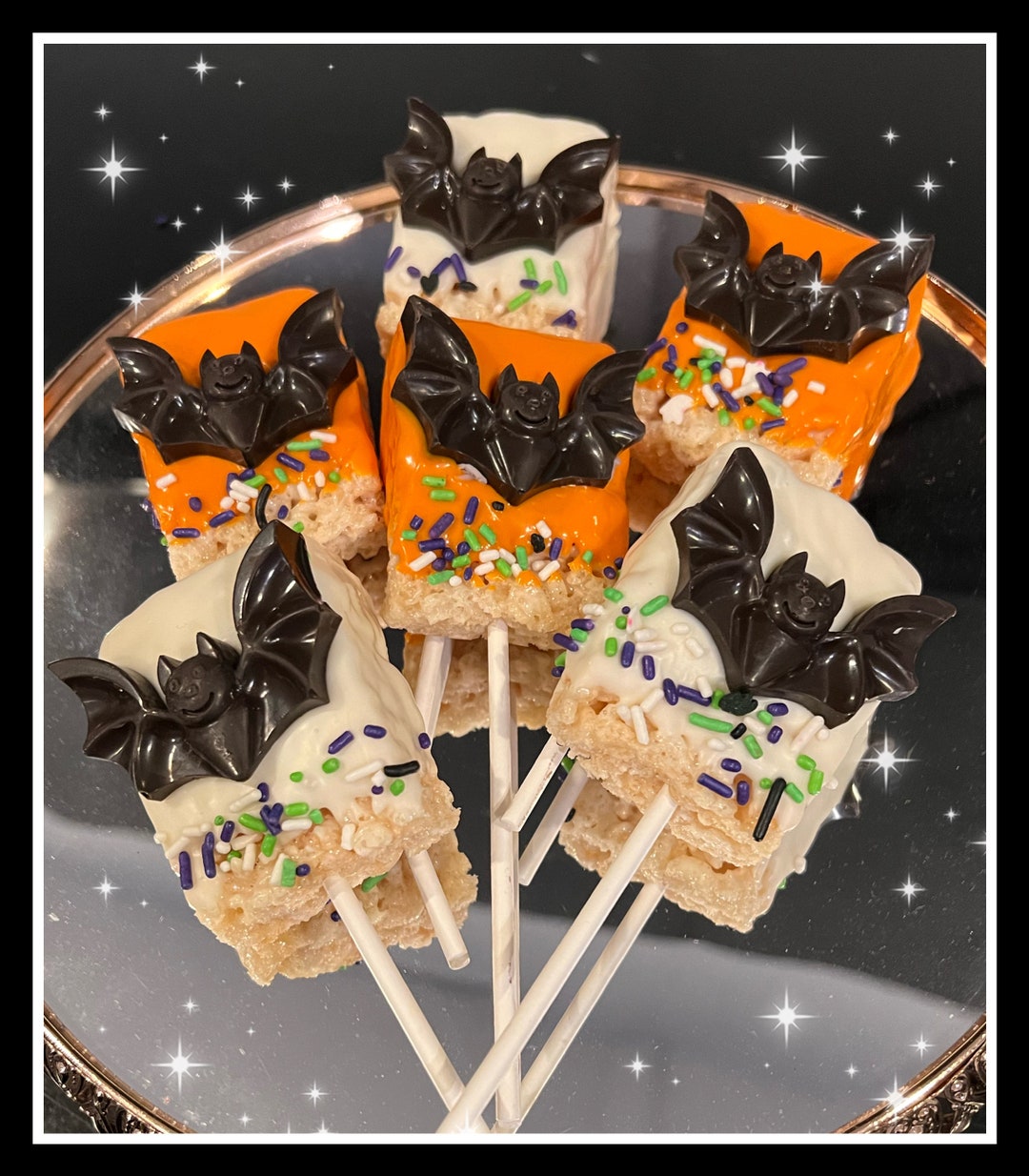 Bat Rice Krispie Treats, Halloween Bats, Halloween Chocolate Bats - Etsy