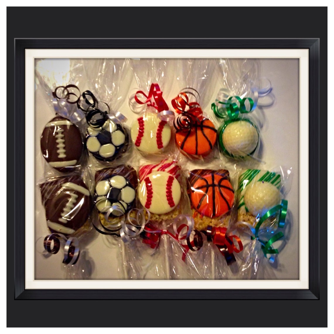 Sports Themed Chocolate Covered Rice Krispie Treats - Set of 12 - Etsy