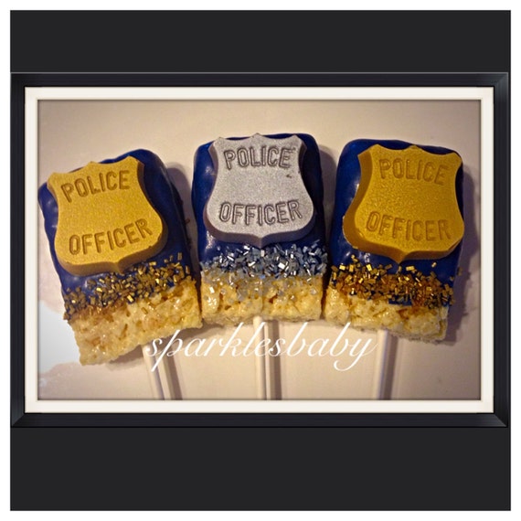 Police Officer Cop Chocolate Covered Rixs Krispie Treats Set - Etsy