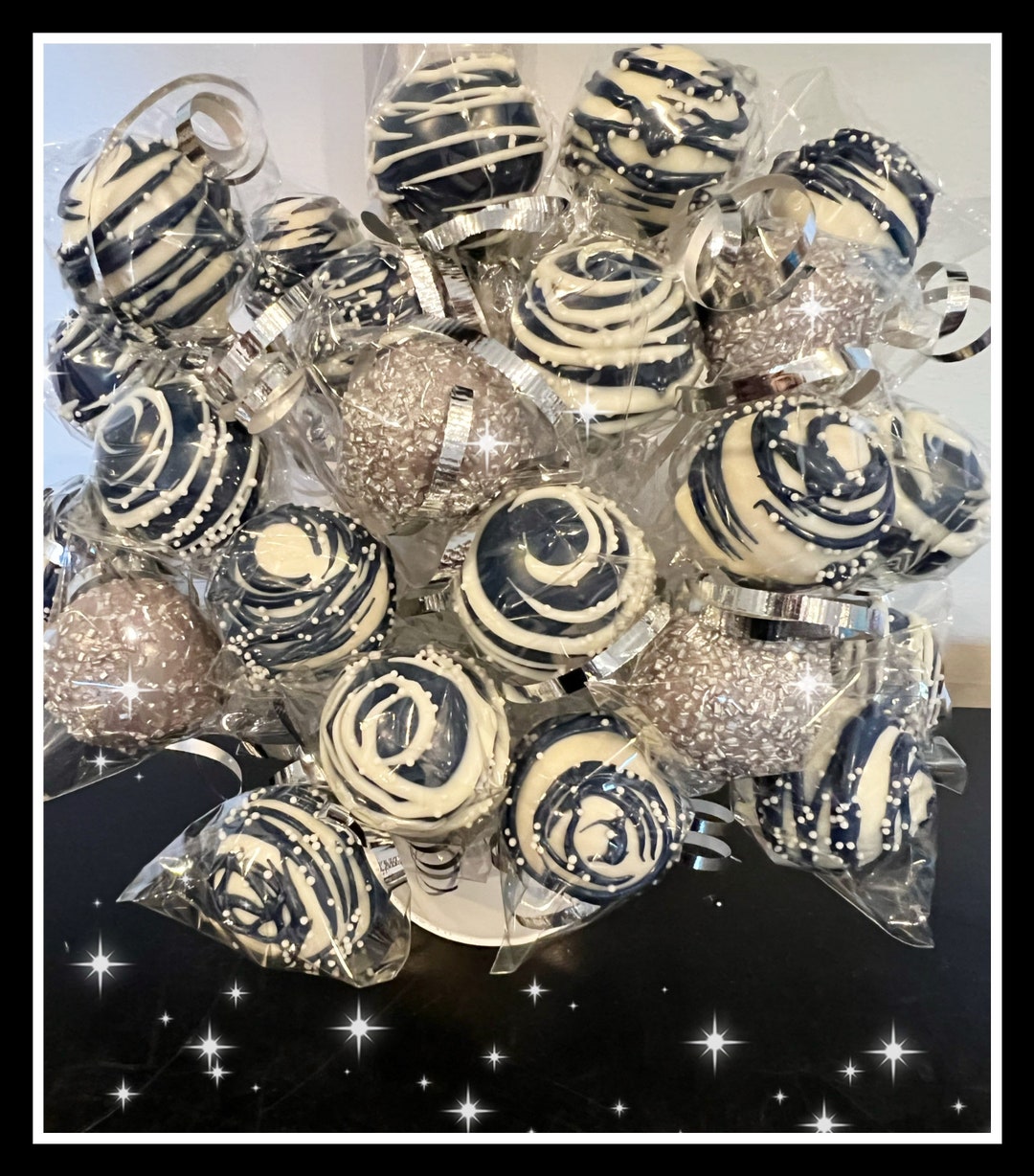24 Gourmet Cake Pops: Custom Color, Individually Wrapped - Etsy
