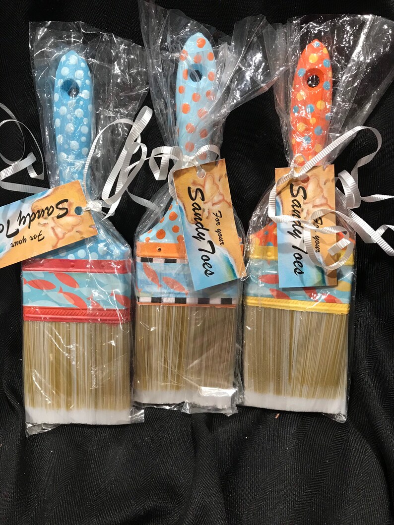 Beach Brush Sand Brush Sandy Toes Hand Painted Brush Sand | Etsy