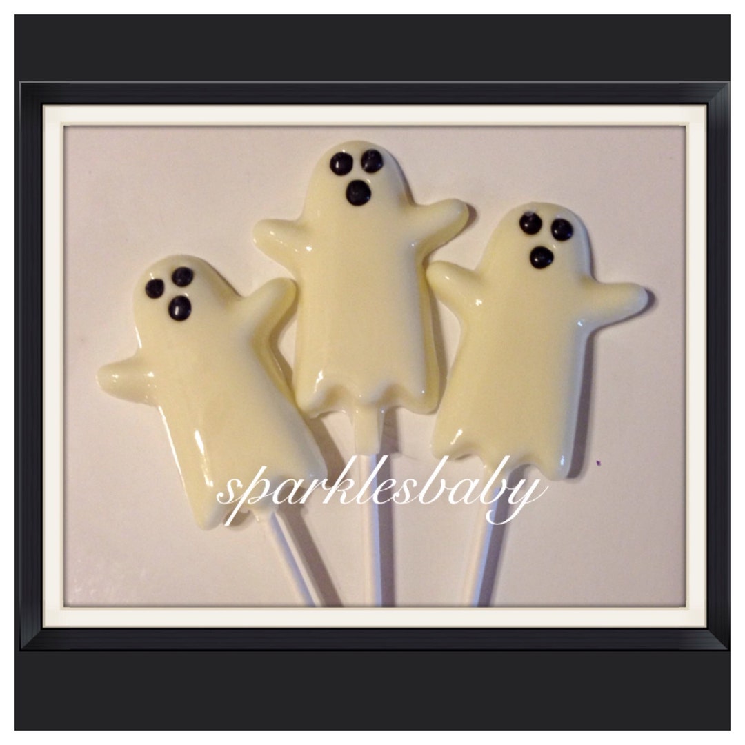 Halloween Ghost Chocolate Lollipops Set of 20 - Etsy