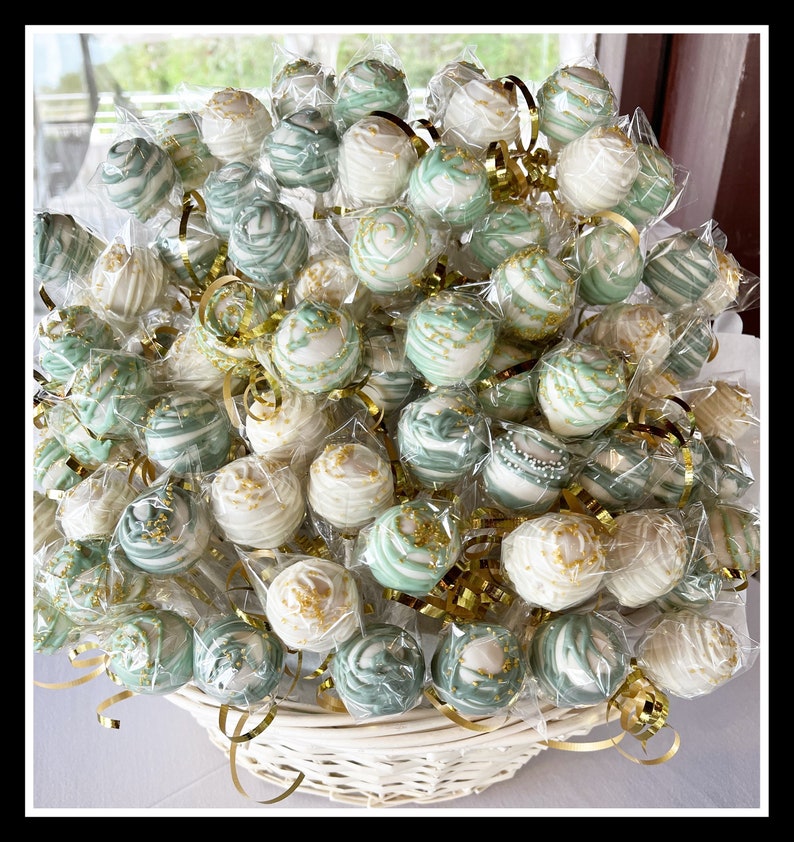 24 Gourmet Cake Pops: Custom Color, Individually Wrapped - Etsy