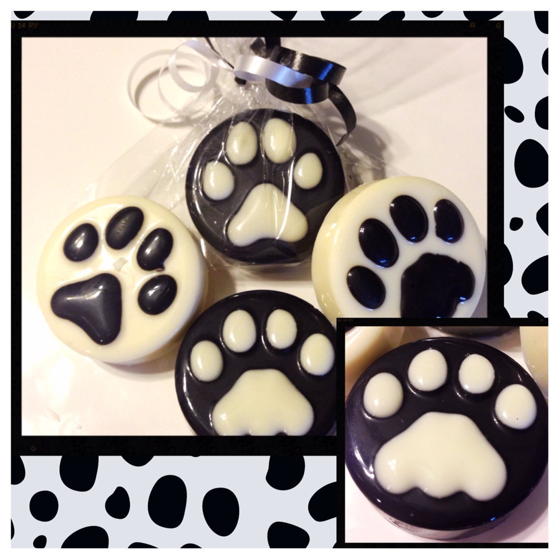 Dog and Cat Paw Print Chocolate Covered Oreos Favors set of - Etsy