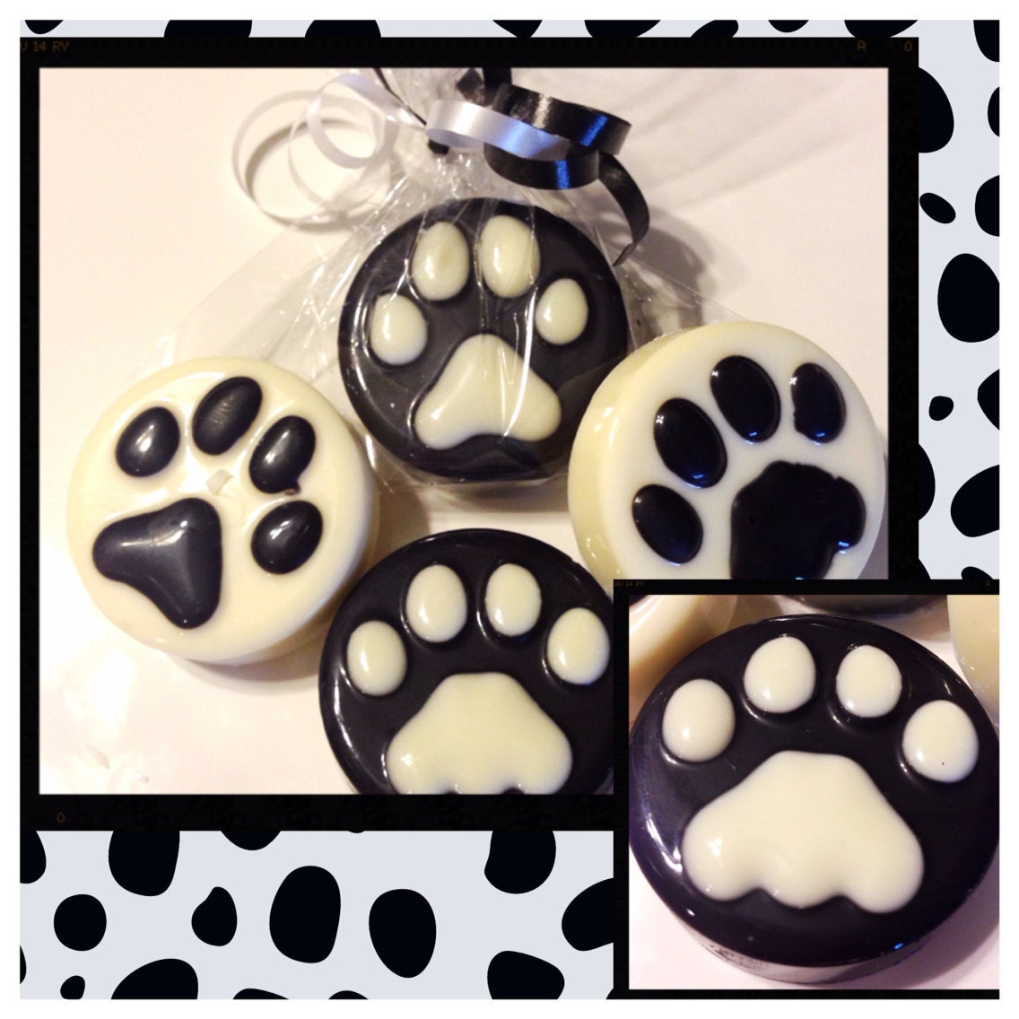 Dog and Cat Paw Print Chocolate Covered Oreos Favors set of - Etsy