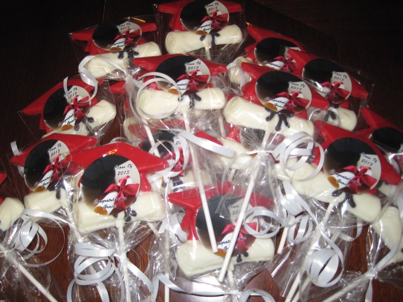 Set of 20 Custom Graduation Chocolate Lollipops - Etsy