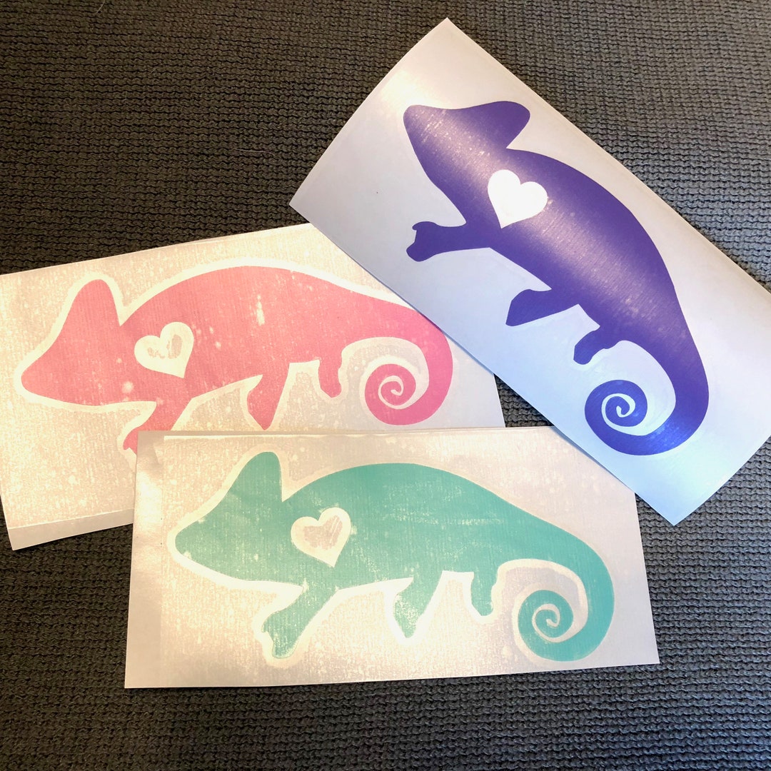 Chameleon Vinyl Decal - Etsy