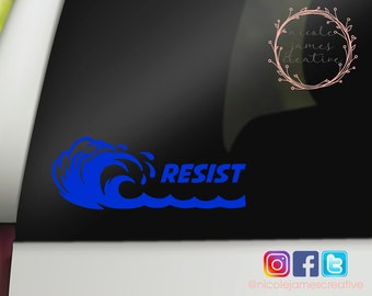 Blue Wave Decal - Etsy