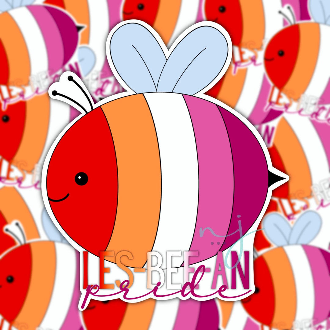 Lesbian Pride Bee Decal/sticker - Etsy