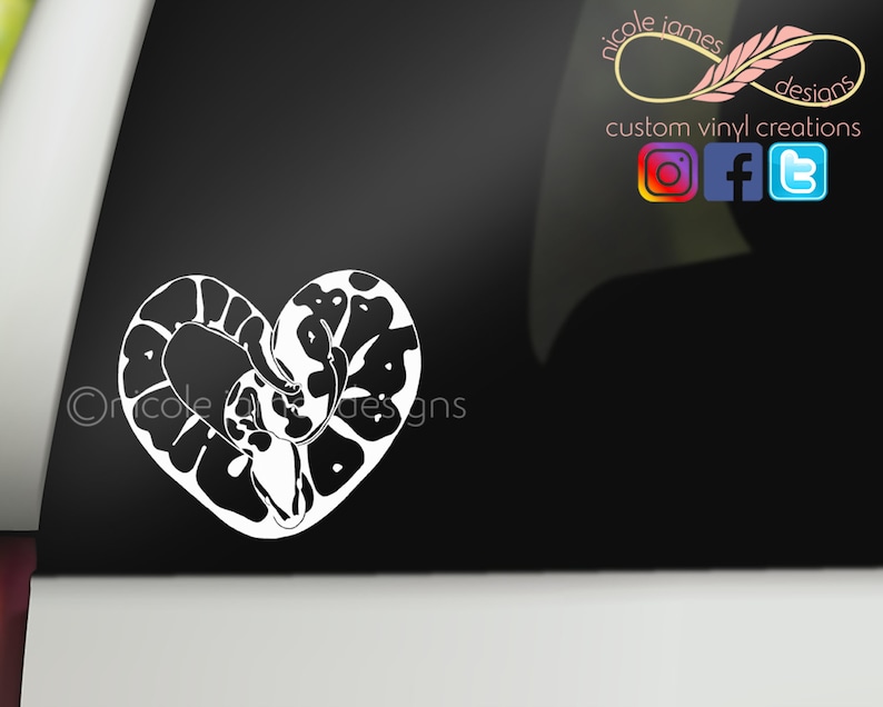 Ball Python Vinyl Decal - Etsy