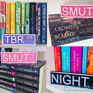 3D Printed Bookshelf Street Sign, Bookshelf Decor, Bookcase Street Sign, Bookcase Decor, Book ...