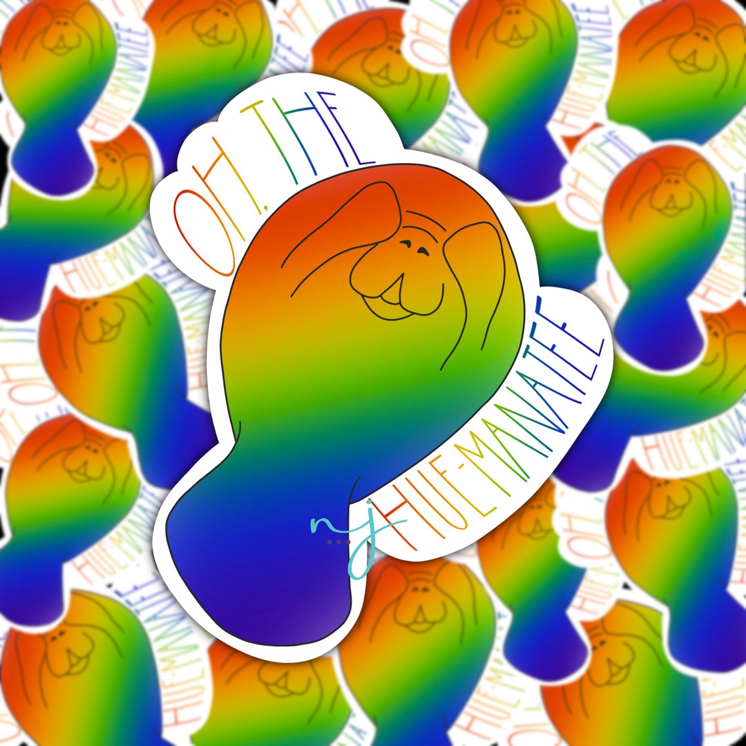 Oh the Hue-manatee Pride Decal/sticker - Etsy