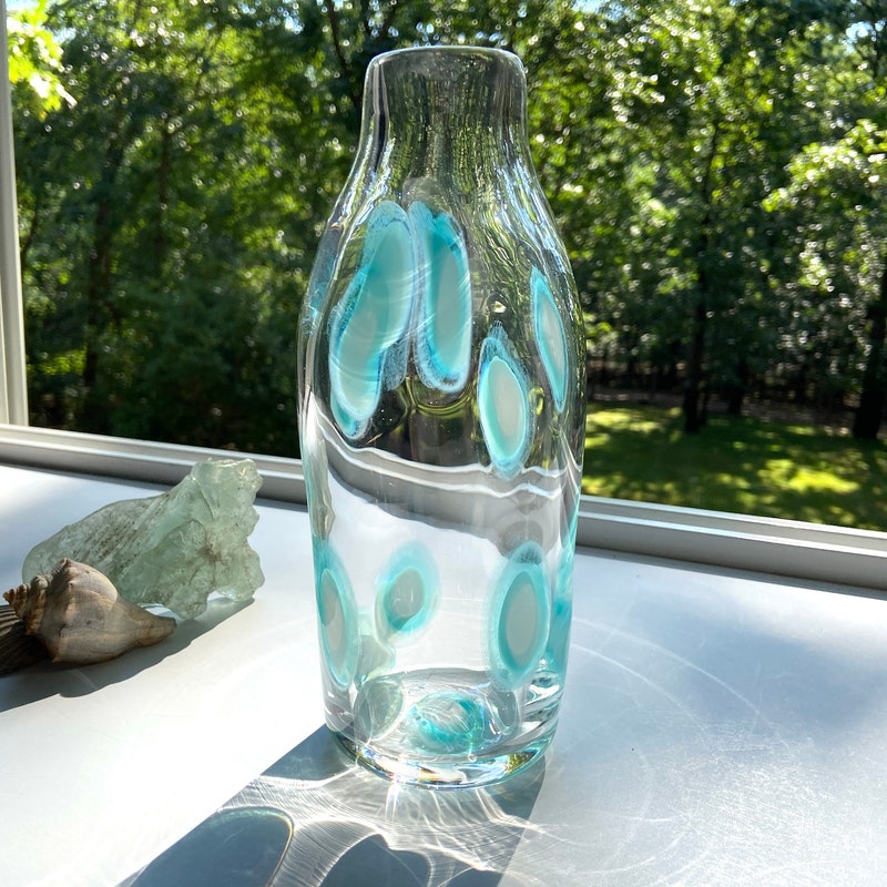Glass Blown Vase Murrini - Etsy