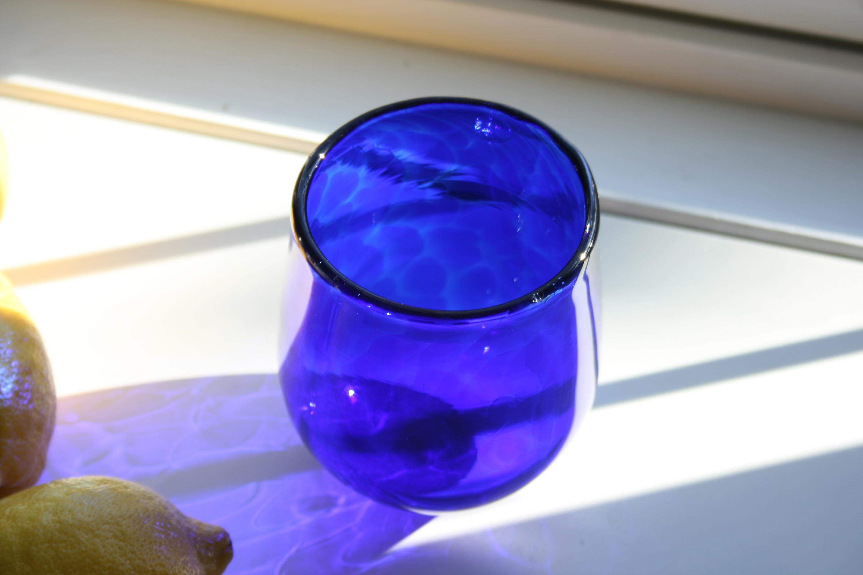 Handblown Glass Vase Votive Vibrant Cobalt Blue Hand Blown | Etsy