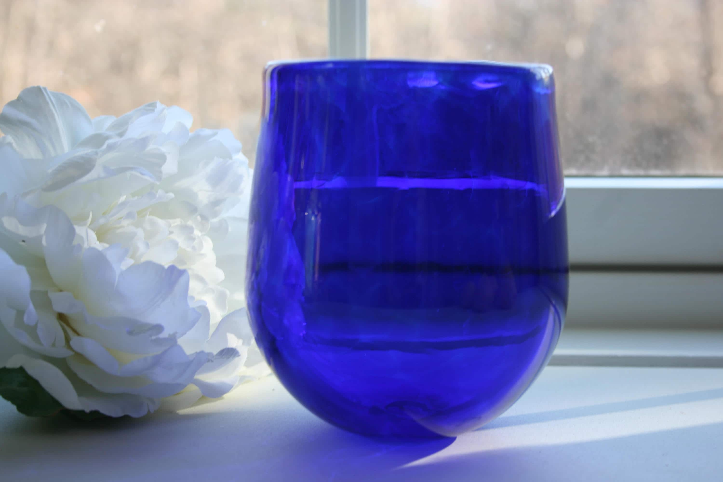 Handblown Glass Vase Votive Vibrant Cobalt Blue Hand Blown | Etsy