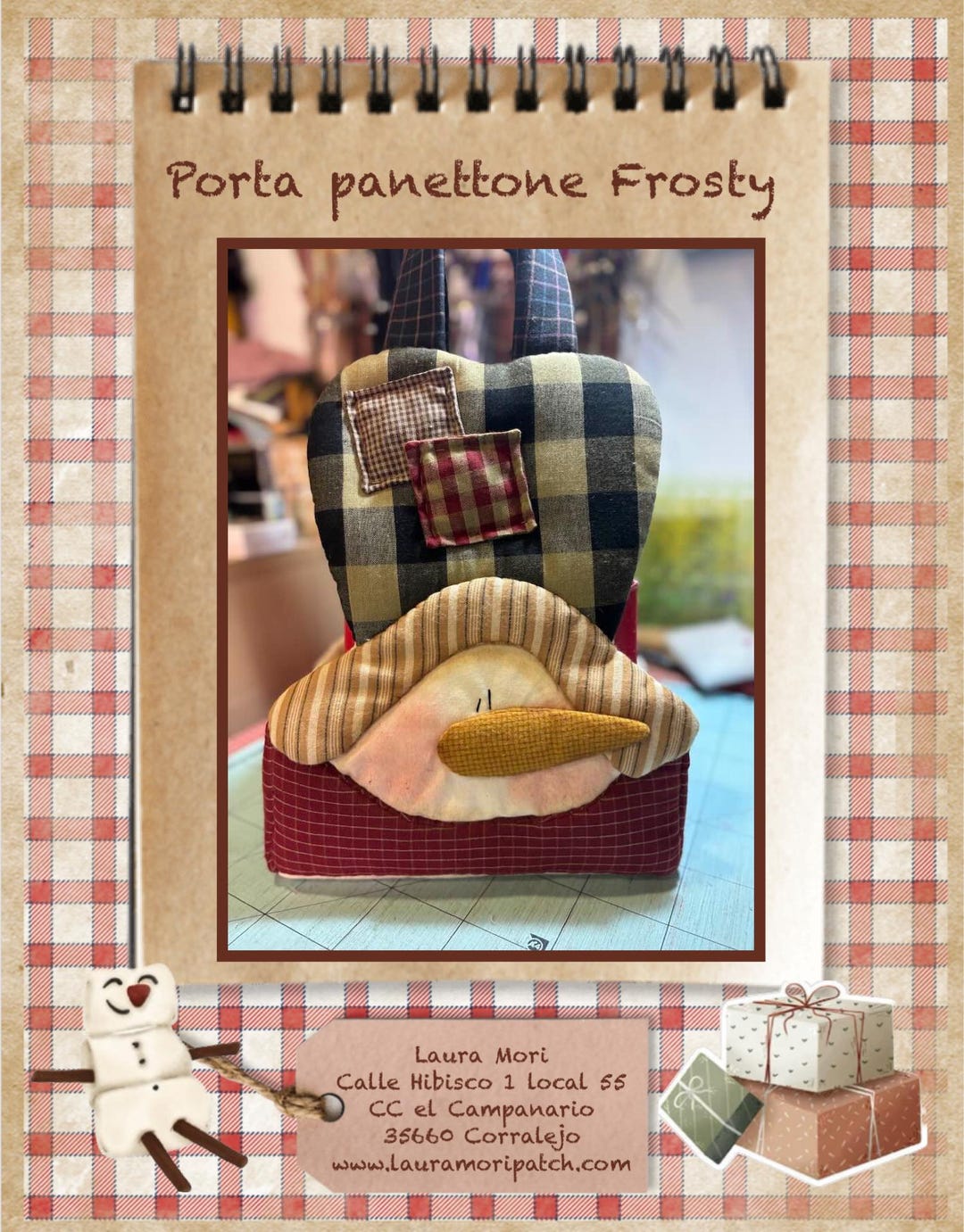Frosty Panettone Holder PDF Pattern in Italian and Spanish - Etsy