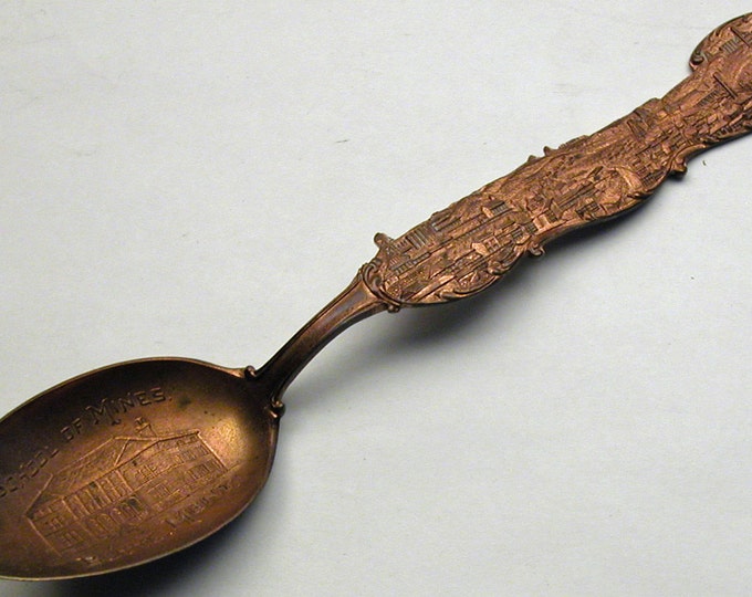 Antique Copper Mining Souvenir Spoon, Butte Montana, Montana Skyline ...