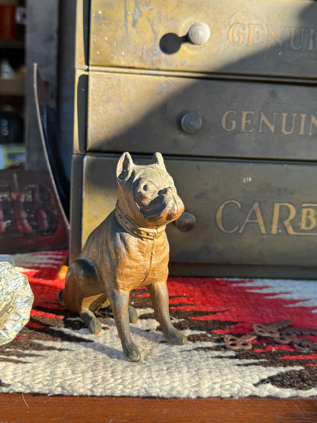 Early 1900s Cast Iron Bulldog Bank - Etsy