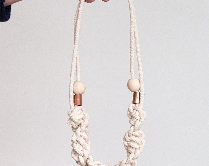 Natural Rope Necklace, Macrame Necklace, Statement Necklace, Woven ...