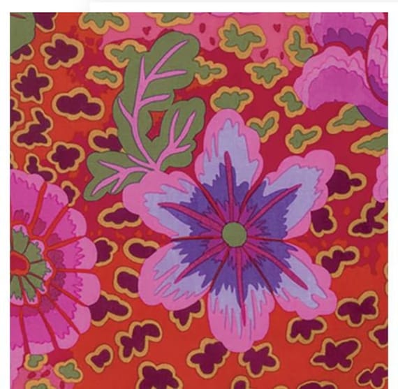 Kaffe Fassett Fabric Dream GP148 Magenta Floral Flowers 100% | Etsy