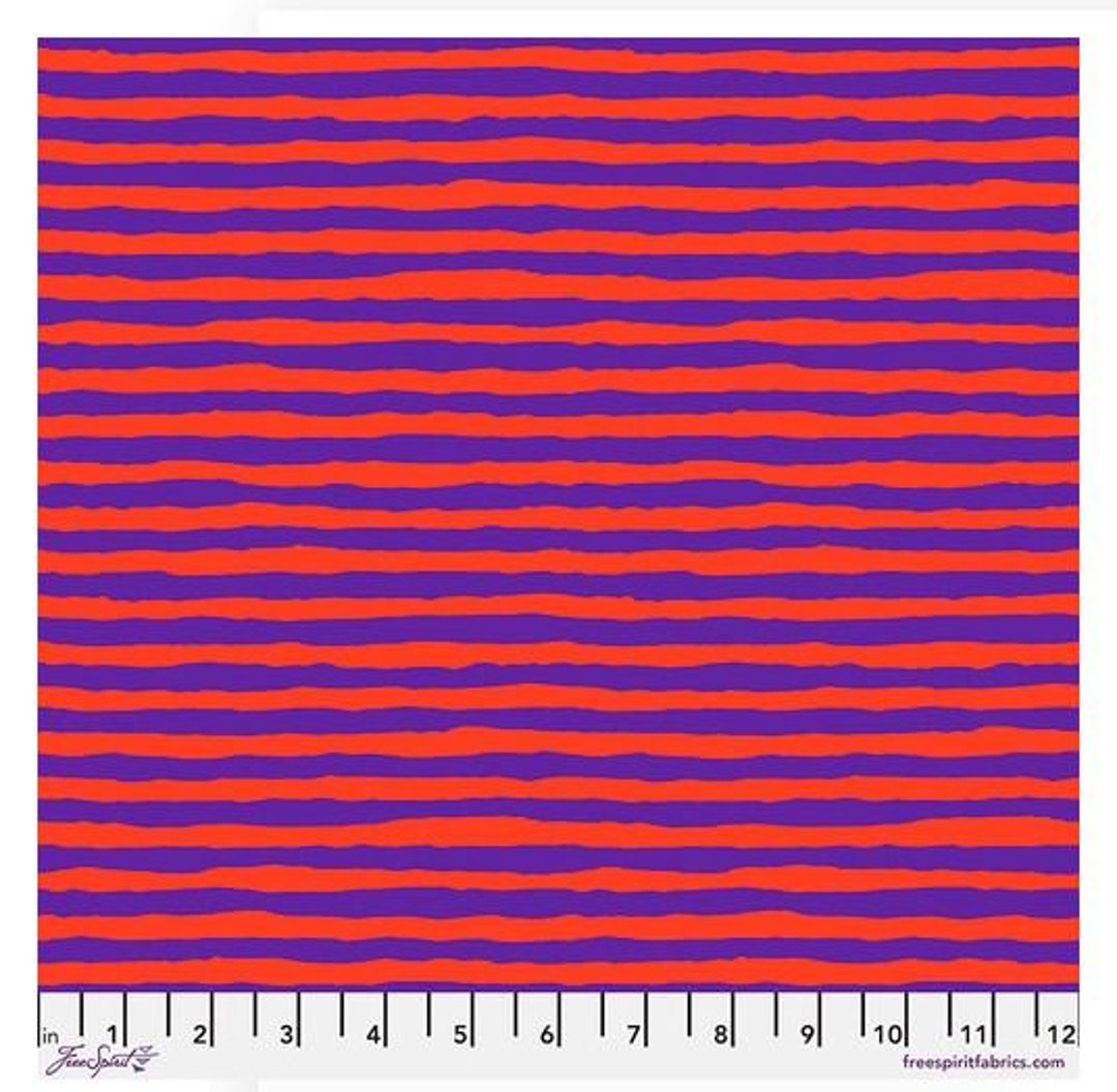 Kaffe Fassett Fabric Brandon Mably Fabric Comb Stripe BM84 Purple 100% ...
