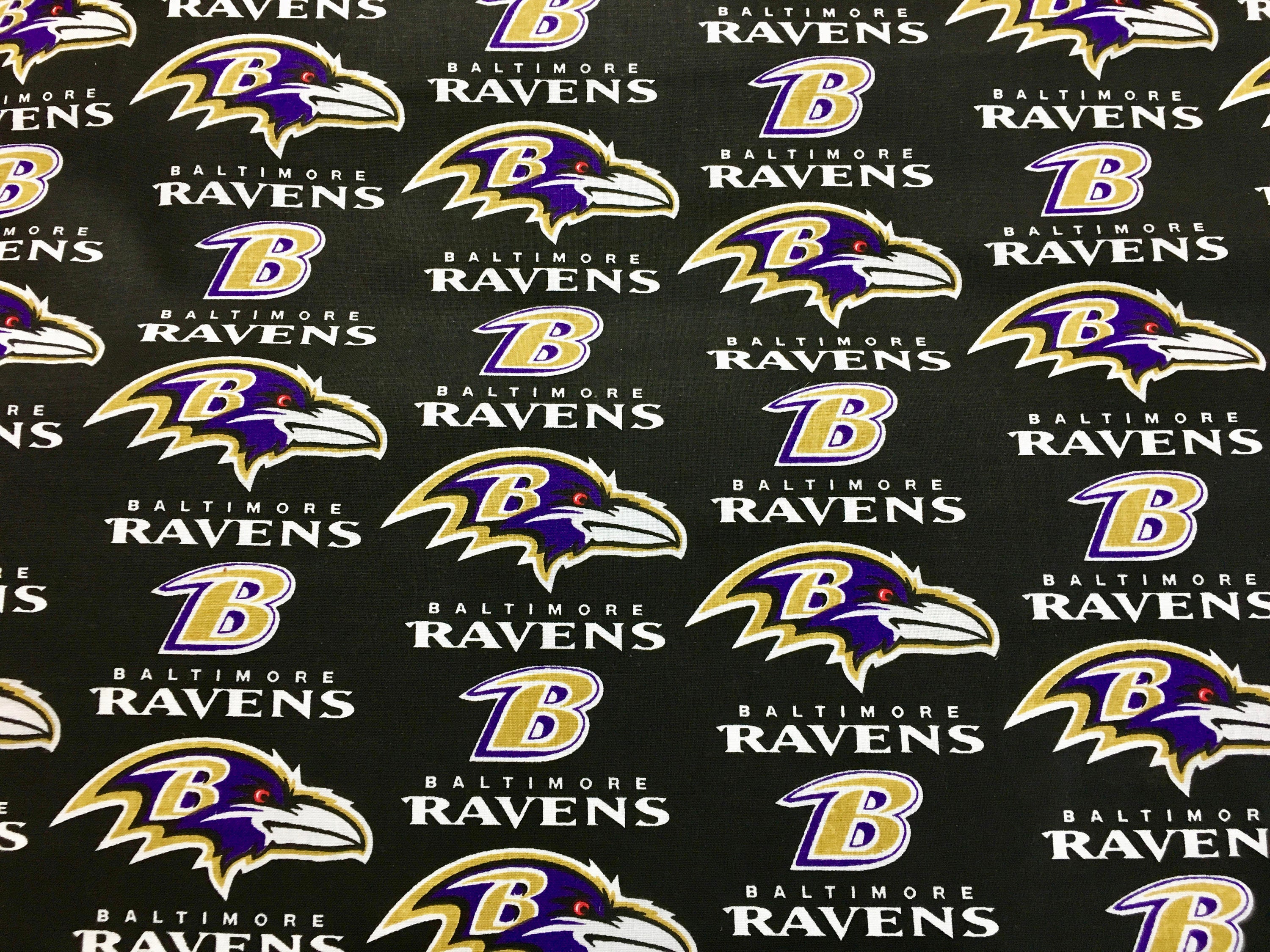 Baltimore Ravens fabric National Football League NFL B and | Etsy