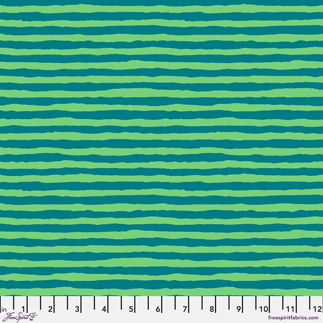 Kaffe Fassett Fabric Brandon Mably Fabric Comb Stripe BM84 Teal Sewing ...