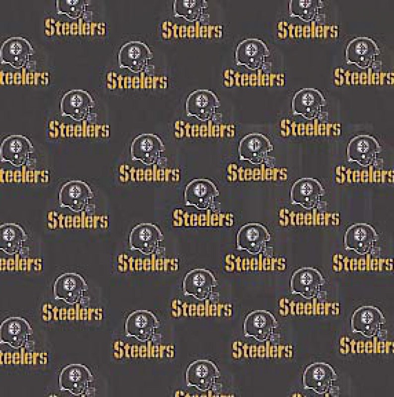 Pittsburgh Steelers Fabric NFL National Football League Black ...