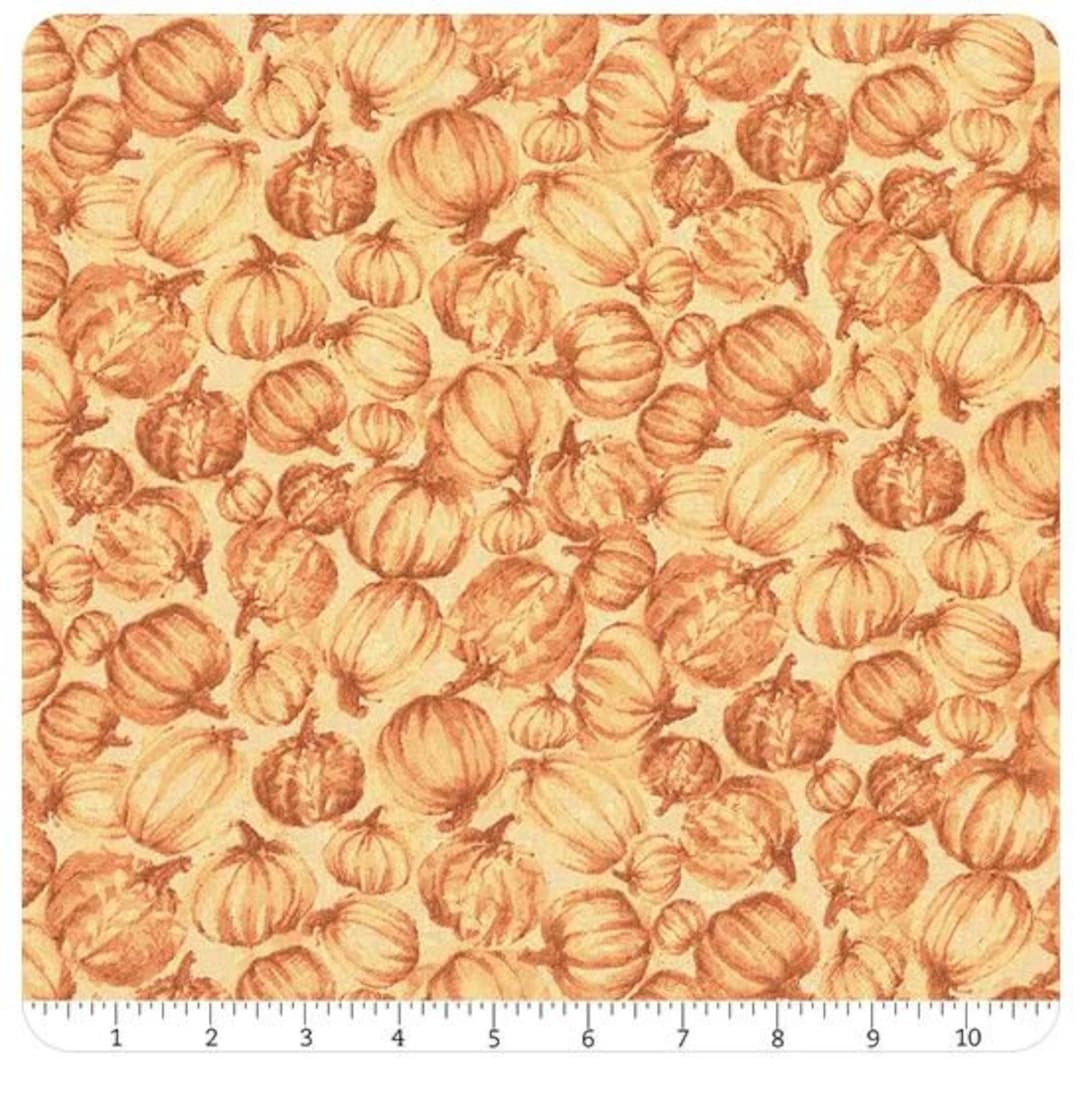 Happy Harvest Fabric by Courtney Morgenstern Tonal Pumpkins 19567 ...