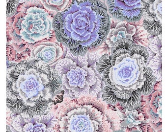 Kaffe Fassett Fabric Dream GP148 Grey Gray Black Floral Flowers 100% ...