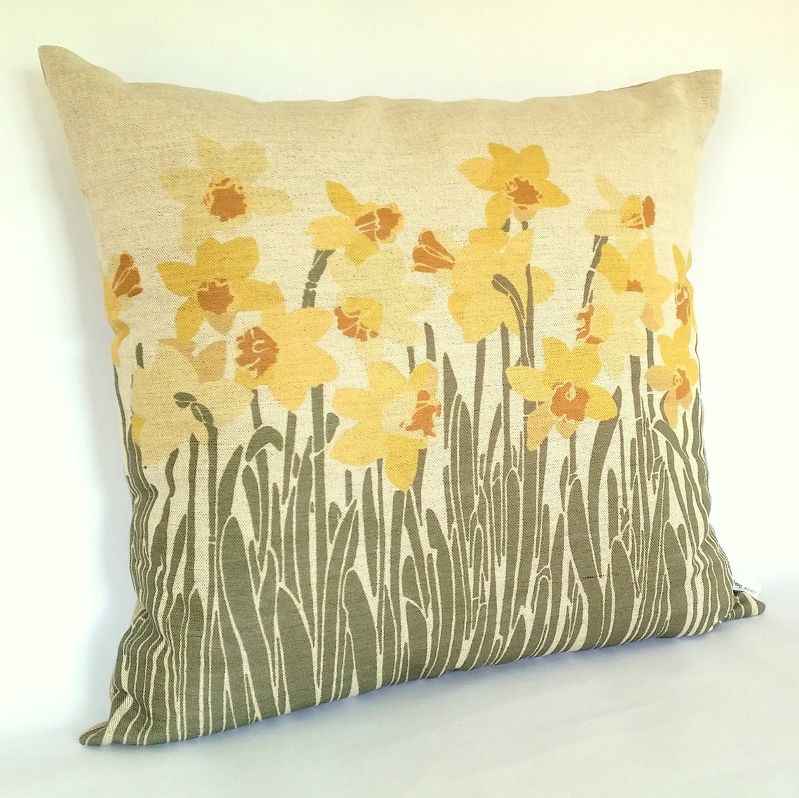 Daffodil Cushion Cover Daffodil Pillow Springtime Flowers - Etsy