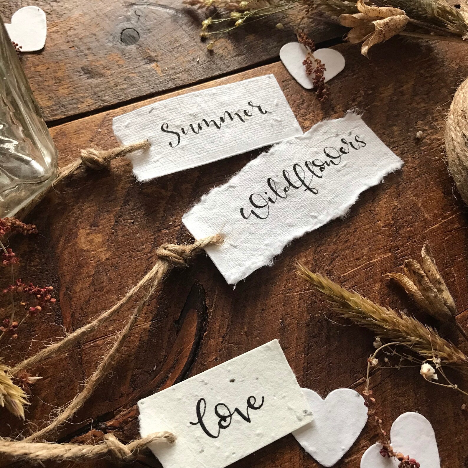 Custom Plantable Seed Tags Modern Calligraphy Gift Tag - Etsy UK