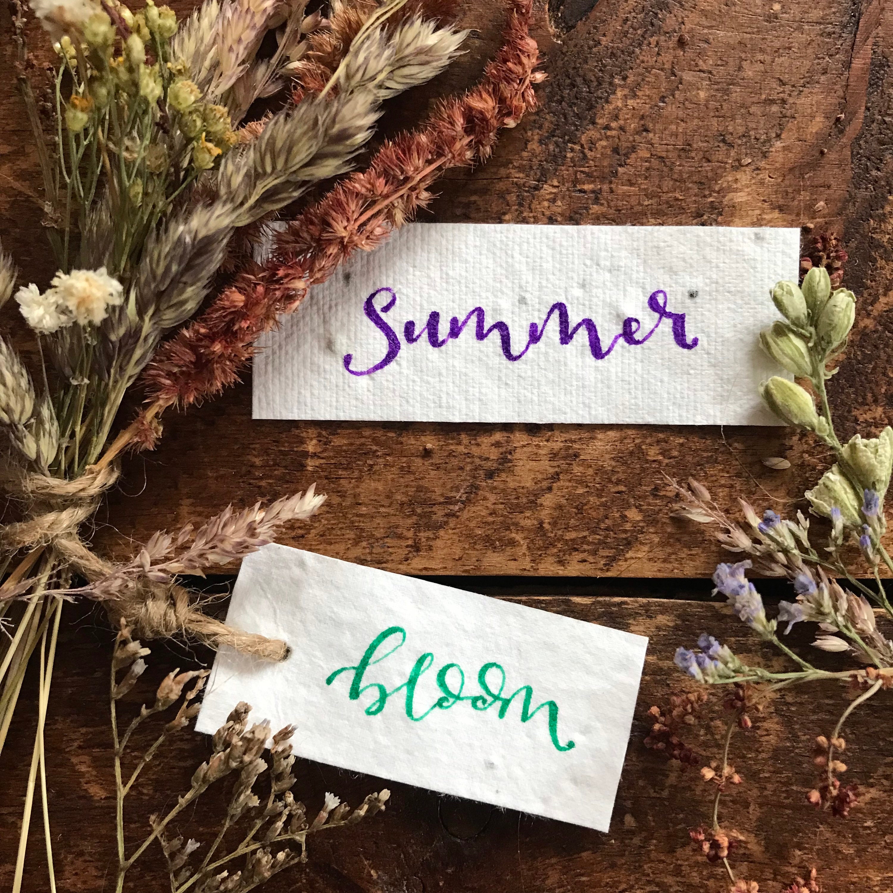 Custom Plantable Seed Tags Modern Calligraphy Gift Tag - Etsy UK