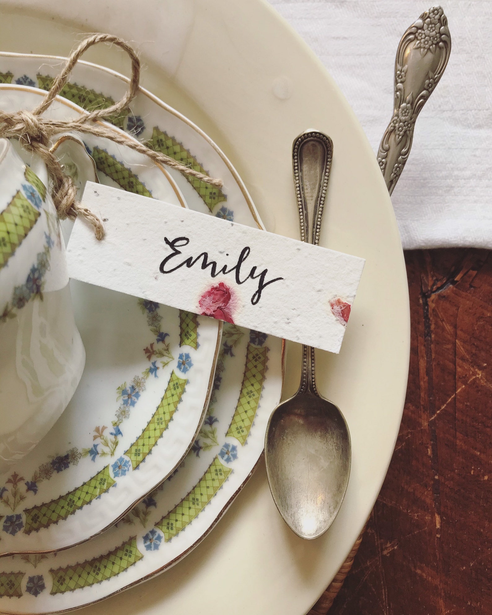 Custom Plantable Seed Tags Modern Calligraphy Gift Tag - Etsy UK