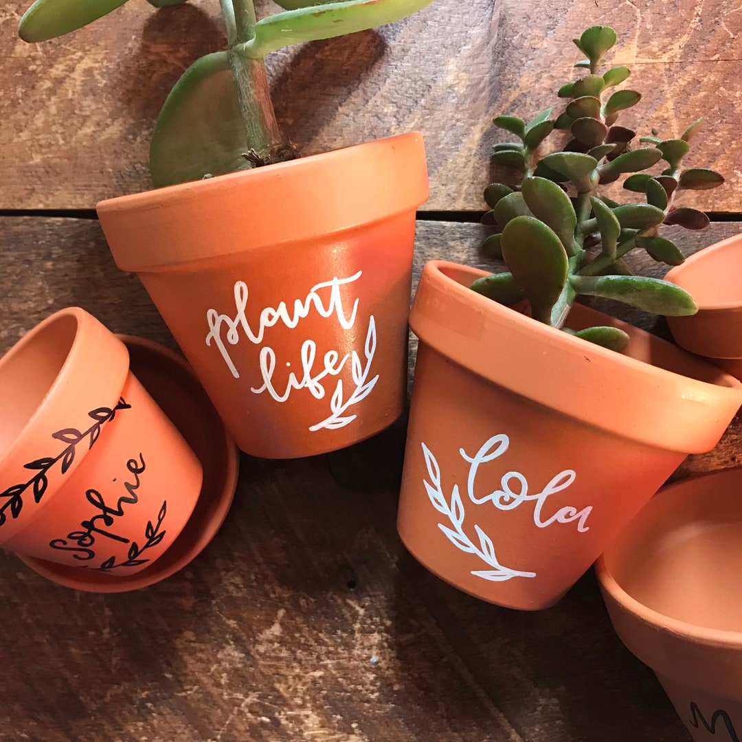 LARGE Personalised Terracotta Pots Personalised Gifts - Etsy