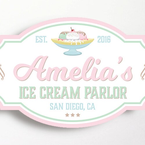 Store Sign Ice Cream. Party Decor Large Wood Sign Ice Cream. | Etsy