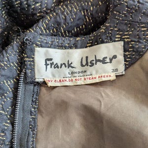 1960s Frank Usher Black and Gold Brocade Vintage Tunic, 60s Vintage ...