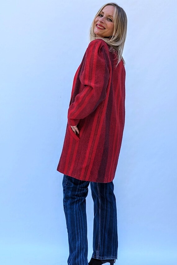 1980s Pure Wool Irish Tweed Red Coat from Triona Desi… - Gem